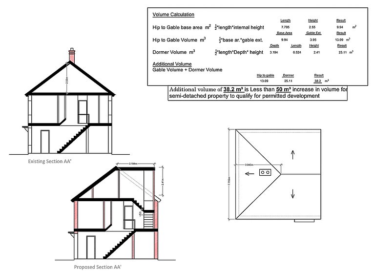 Loft Conversion Drawings Volume Calculation