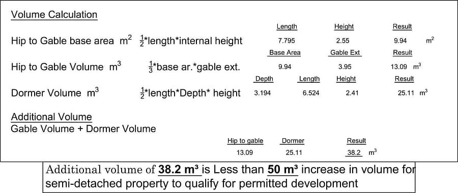 Loft Conversion Drawings Volume Calculation